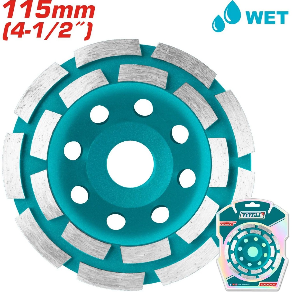 DISCO DIAMANTADO DE COPA PARA CONCRETO 115 MM (4-1/2″) TOTAL - DIAMANTAR